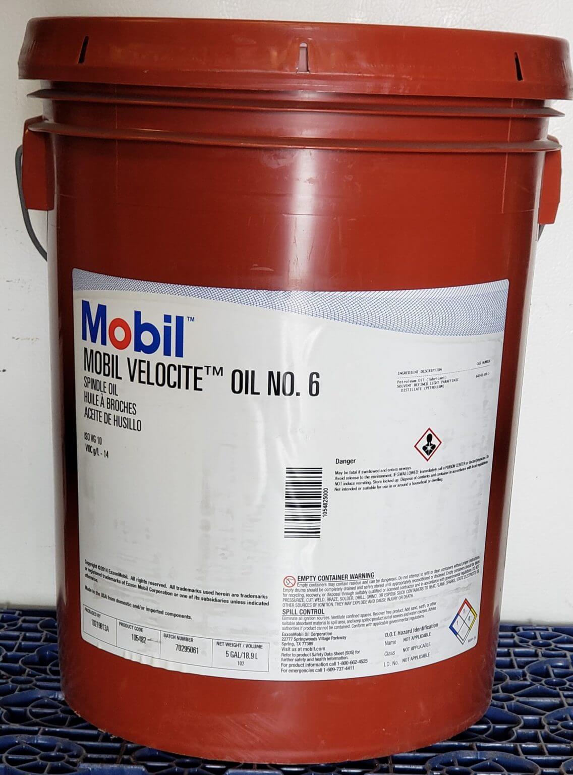 Pail Of Mobil Velocite Oil No 6 Northside Petroleum Pail Of Mobil Velocite Oil No 6 Northside Petroleum